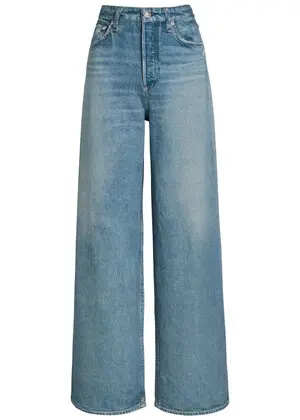 Rag & Bone Miramar Sofie Jeans-print Terry Trousers - Light Blue