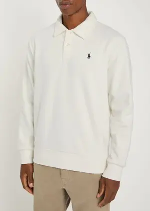 Polo Ralph Lauren Fleece Polo Jumper With Embroidered Designer Crest