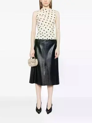 REFORMATION Marlo Knit Top Polka Dot