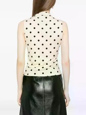 REFORMATION Marlo Knit Top Polka Dot
