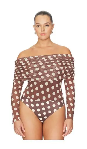 AFRM Maxine Bodysuit In . Also - Chocolate