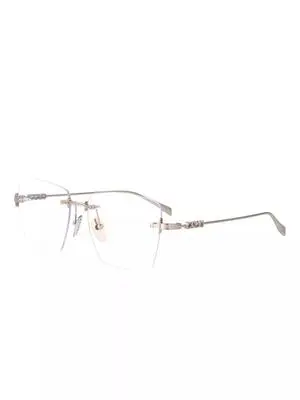 Gucci Tone Square Frame Rimless Glasses