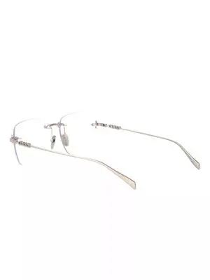 Gucci Tone Square Frame Rimless Glasses