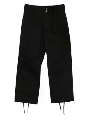Sacai Belted Ripstop Cargo Trousers - Black