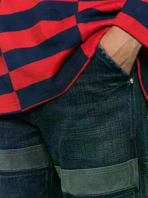 WALES BONNER Distressed Panel Jeans