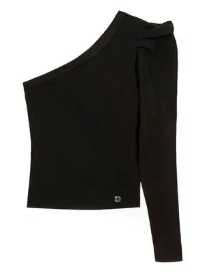 TWINSET One-shoulder Draping Top - Black