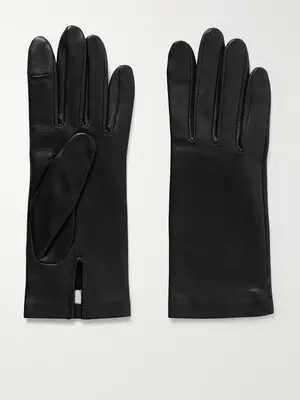 AGNELLE Agnelle Kate Leather Gloves Black