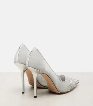 JIMMY CHOO Love 100 Crystal-embellished Pumps