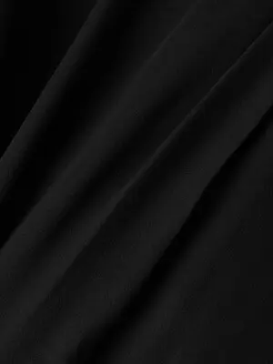 FRAME Sailor Velvet-trimmed Silk-chiffon Blouse
