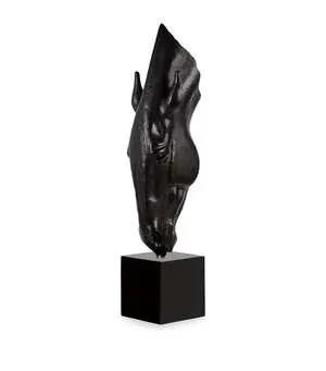 Lalique X Nic Fiddian-green Crystal Still Water Sculpture - Black