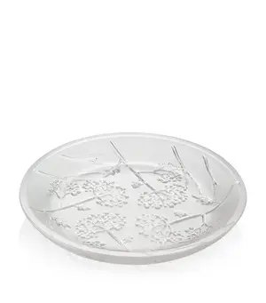 Lalique Crystal Ombelles Flat Bowl - Clear