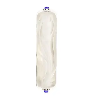 Lalique Crystal Mezuzah With Engraved Symbolic Motifs