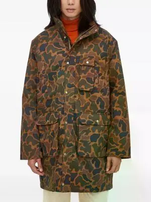 LES DEUX Camouflage Padded Coat - Brown