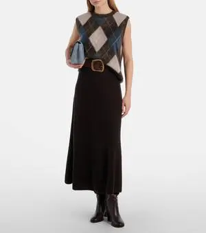 LISA YANG Yasmin Argyle Cashmere Sweater Vest