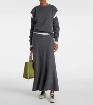 LISA YANG Torie Knitted Cashmere Maxi Skirt
