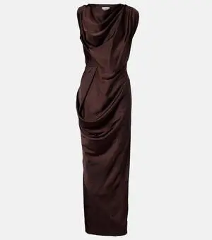 VIVIENNE WESTWOOD Long Fond Draped Gown - Brown