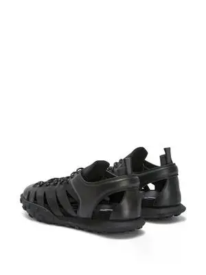 JIL SANDER Leather Lace-up Sneakers - Black