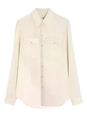 LEMAIRE Long-sleeve Shirt With Patch Pockets - Neutrals