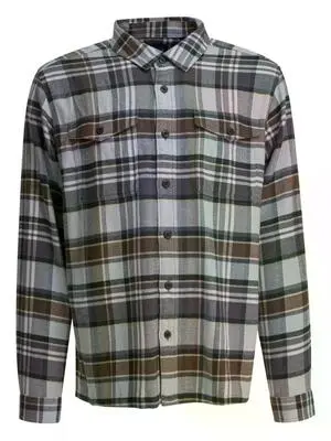 Patagonia Fjord Flanne-texture Plaid Pocket Shirt - Grey