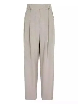 Giorgio Armani Tailored Pleated Front Trousers - Neutrals