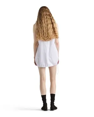 Prada Reversible Cotton Jersey And Re-nylon Mini Dress
