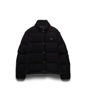 Prada Medium-weight Corduroy Down Jacket - Black
