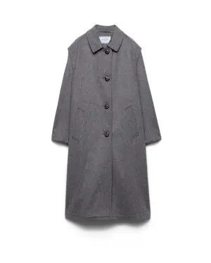 Prada Single-breasted Loden Cloth Coat