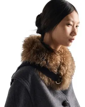 Prada Single-breasted Loden Cloth Coat