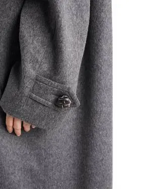 Prada Single-breasted Loden Cloth Coat