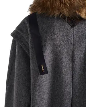 Prada Single-breasted Loden Cloth Coat