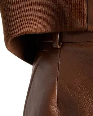Prada Nappa Leather Pencil Skirt