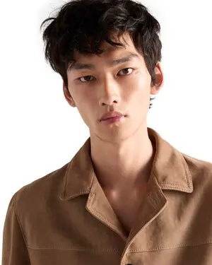 Prada Suede Bomber Jacket - Stone