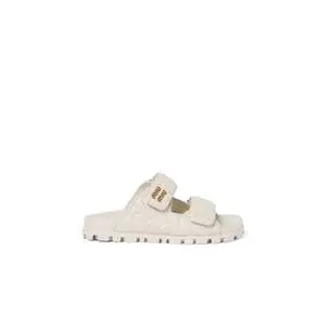 Miu Miu Matelassé Nappa Leather Slides