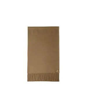Prada Silk And Cashmere Scarf Camel Brown