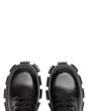 Prada Monolith Brushed Leather And Re-nylon Boots With Pouch