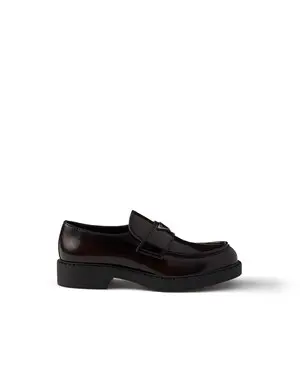 Prada Brushed Leather Loafers