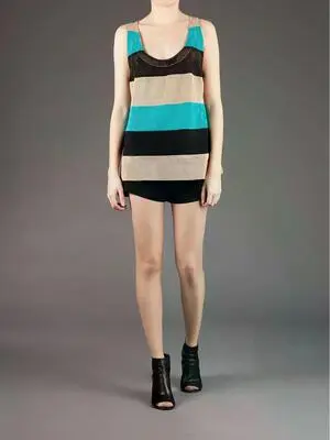 Drome Striped Goatskin Vest