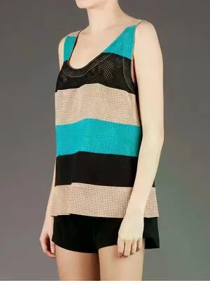 Drome Striped Goatskin Vest