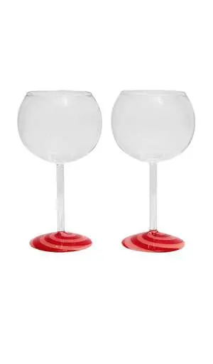 FAZEEK Swirl Wine Glasses Set Of 2 - Neutral