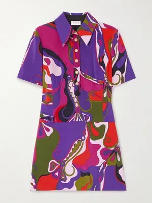 Emilio Pucci Printed Cady Mini Dress