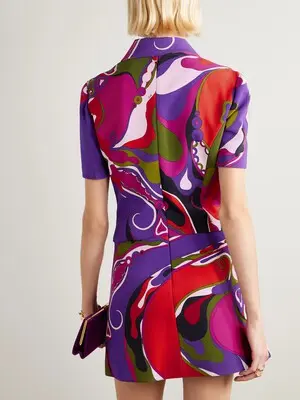 Emilio Pucci Printed Cady Mini Dress