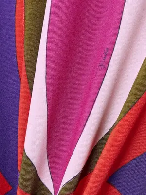 Emilio Pucci Printed Satin Maxi Shirt Dress