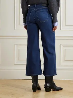 Citizens Of Humanity Lyra Cropped High-rise Wide-leg Jeans - Blue