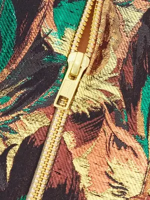 MARY KATRANTZOU Metallic Jacquard Blouse