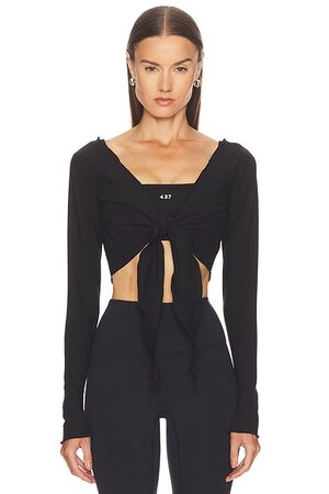 437 The Wrap Top - Black