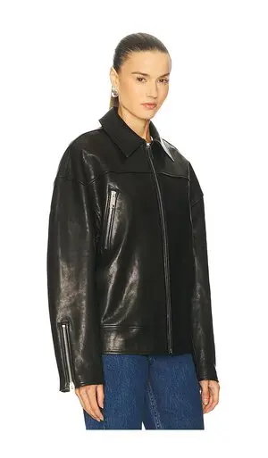 GRLFRND Alek Leather Moto - Black
