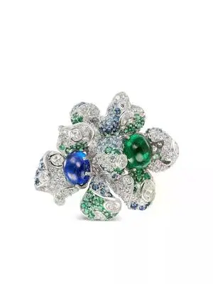 ANABELA CHAN Blossom Rhodium Vermeil Multi-stone Ring - Silver