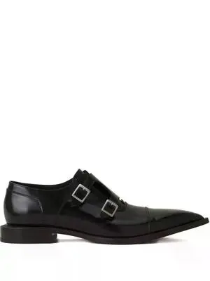 LANVIN Double-buckle Pointed Monk Shoes