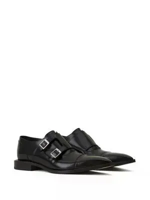 LANVIN Double-buckle Pointed Monk Shoes
