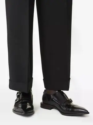 LANVIN Double-buckle Pointed Monk Shoes